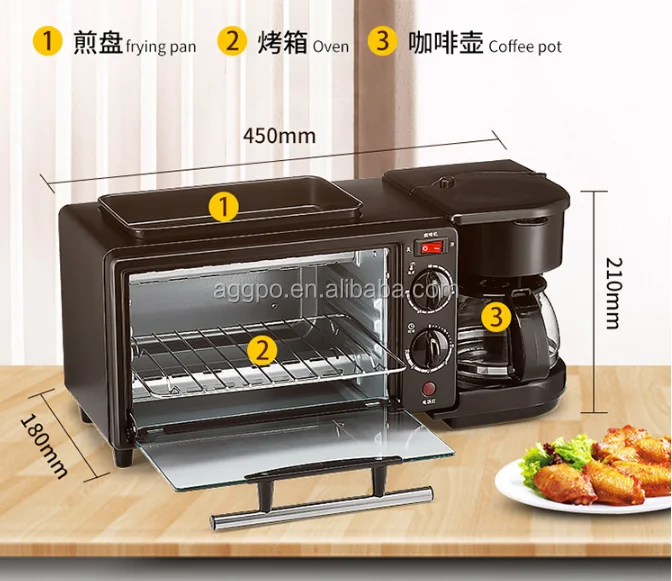 3-in-1 Family Size Breakfast Station 3-in-1 Multifunction Breakfast ...