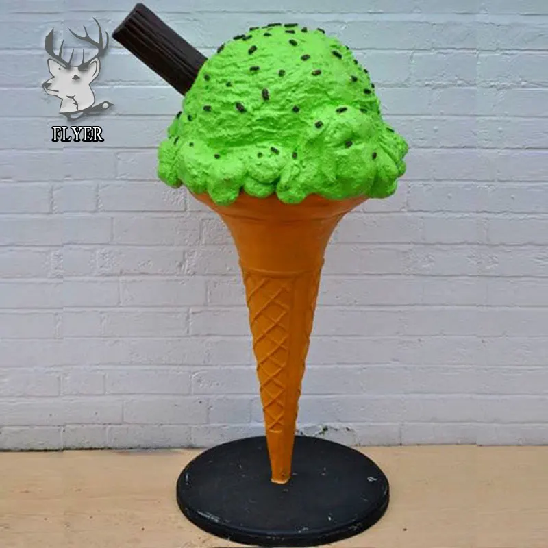 Hand Made Giant Food Model Fiberglass Donut Statue For Outdoor Shop ...
