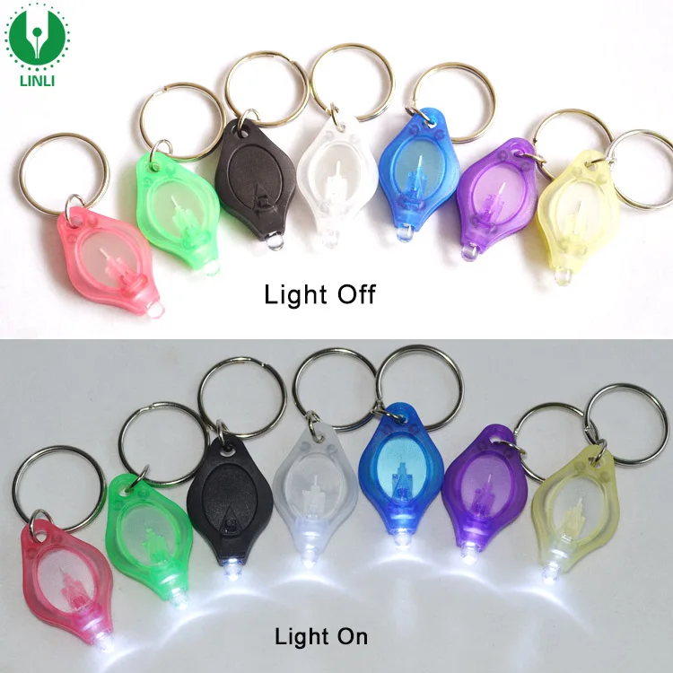 Logo Customized Mini Promotional Uv Led Flashlight Keychain Keyring ...