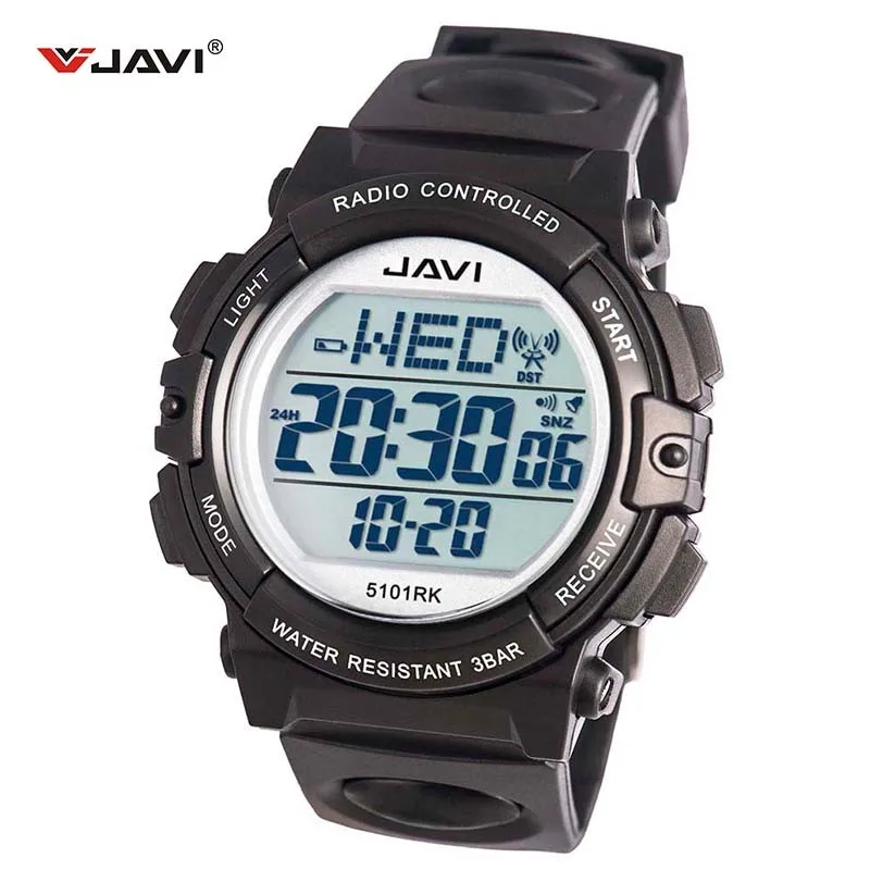 Digital Radio Controlled Sport Wrist Watches for Men