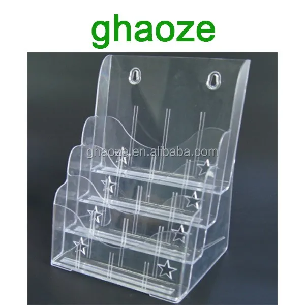 Wall Mount Document Houder Acryl Display Rekken A4 2 Tier Brochure ...