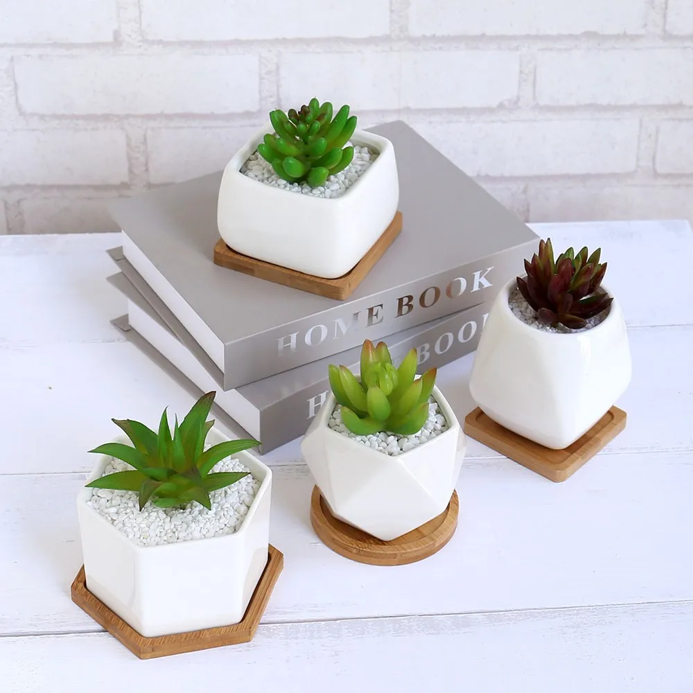 Best Selling Geometric Ceramic Mini Succulent Pots Wholesale Buy