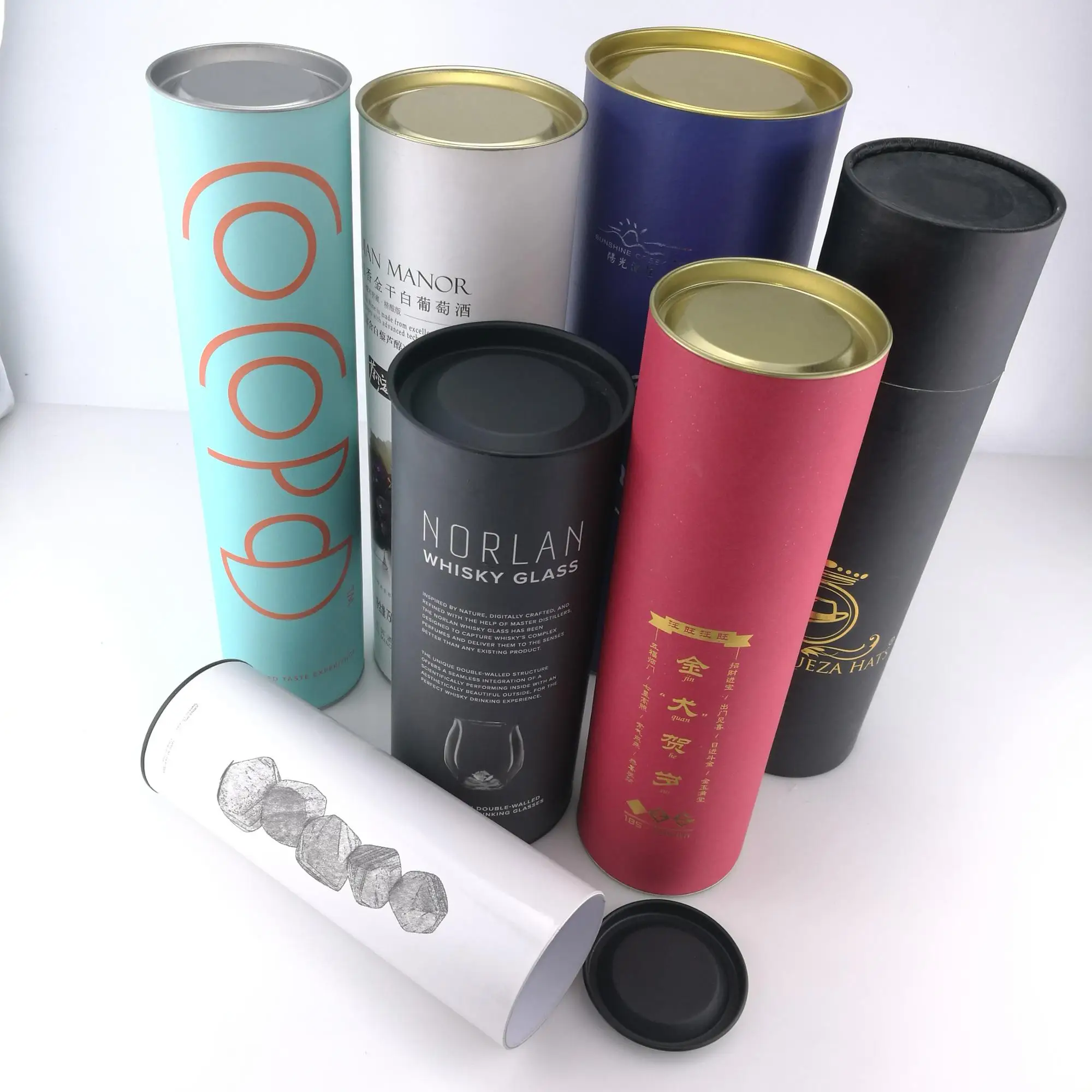 Paper Cardboard Wine Bottle Cylinder Packaging T Box Buy Wine