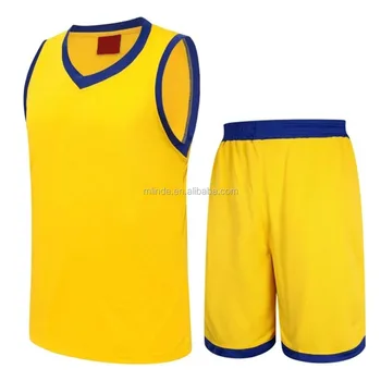 Basketball Jersey Uniform Design Color Yellow,Reversible Basketball ...
