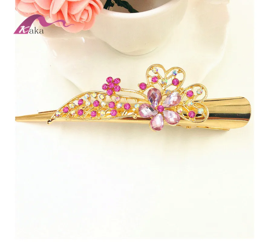 Hairgrips Alloy Crystal Diamond Rhinestone Hairpin Sharp Hair Clip