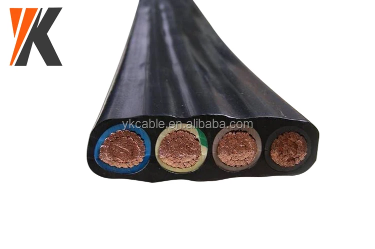 Flexible Flat & Round Waterproof Epr Rubber 3 Core 100mm2 Flat ...