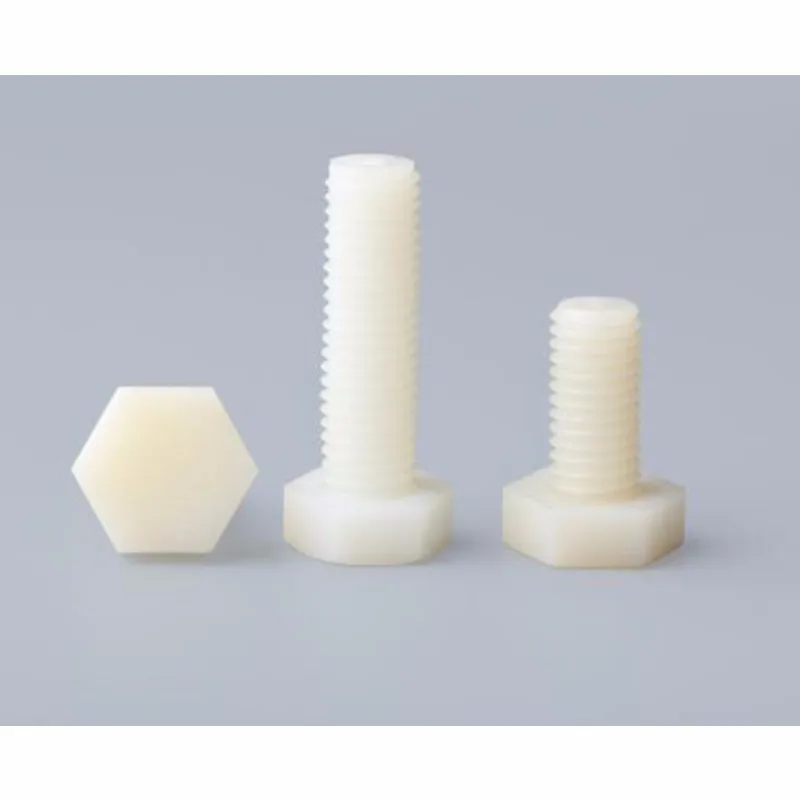 M1.6-M52 Black Plastic Nylon Hex Head Full Threaded Bolt