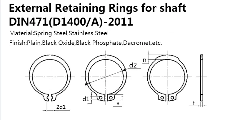 300pcs 18 Sizes Din471 External Retaining Ring Circlip - Buy External ...