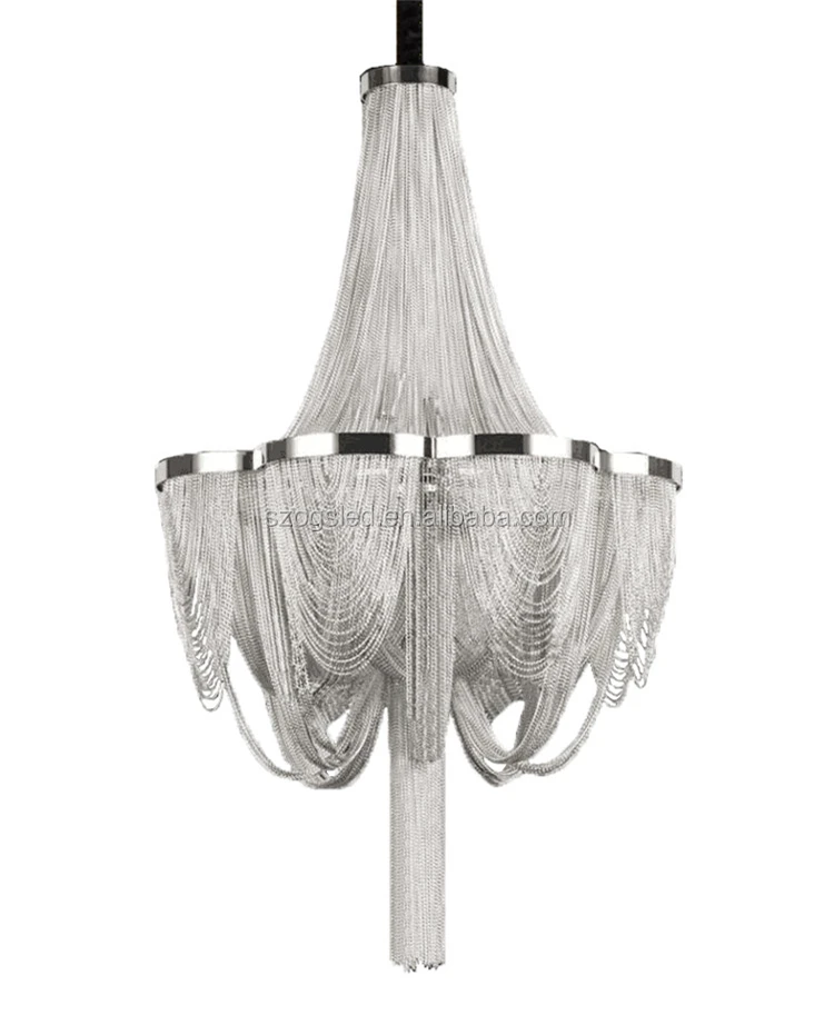 Modern Luxury Decorative Gold Chain Chandelier Unique Design Wedding ...