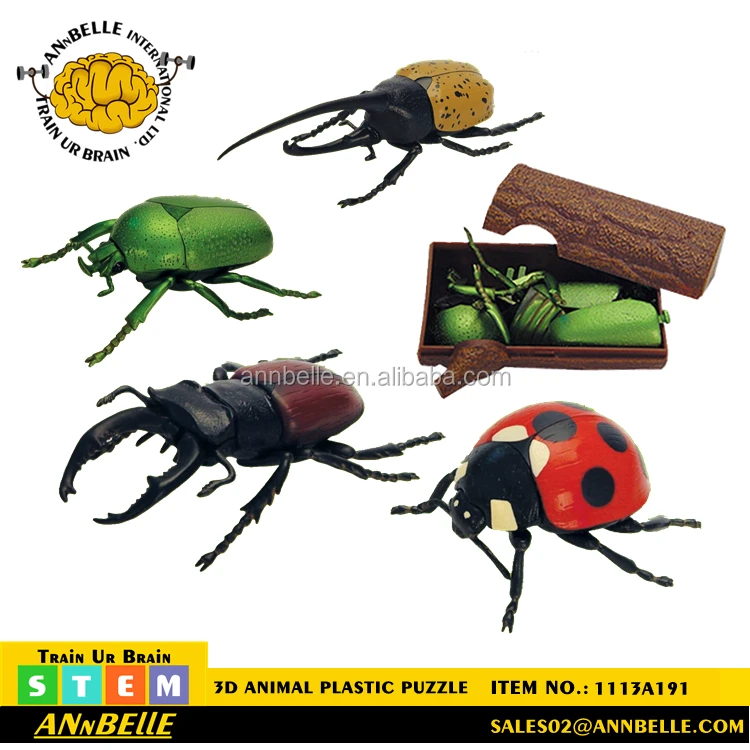 3D Puzzle Beetle Block Capsule Insects Toys Surprise Toys