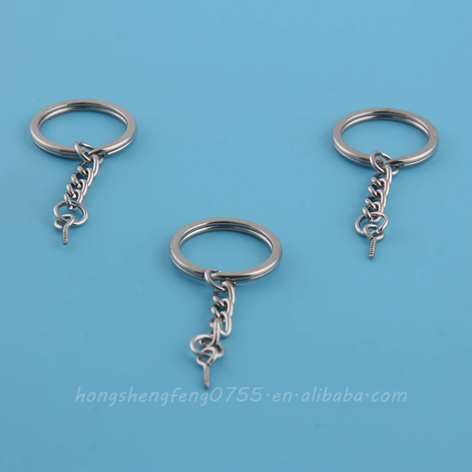 Cheap Durable Key Ring With Chain End Screw Metal Split Key Chain - Buy ...