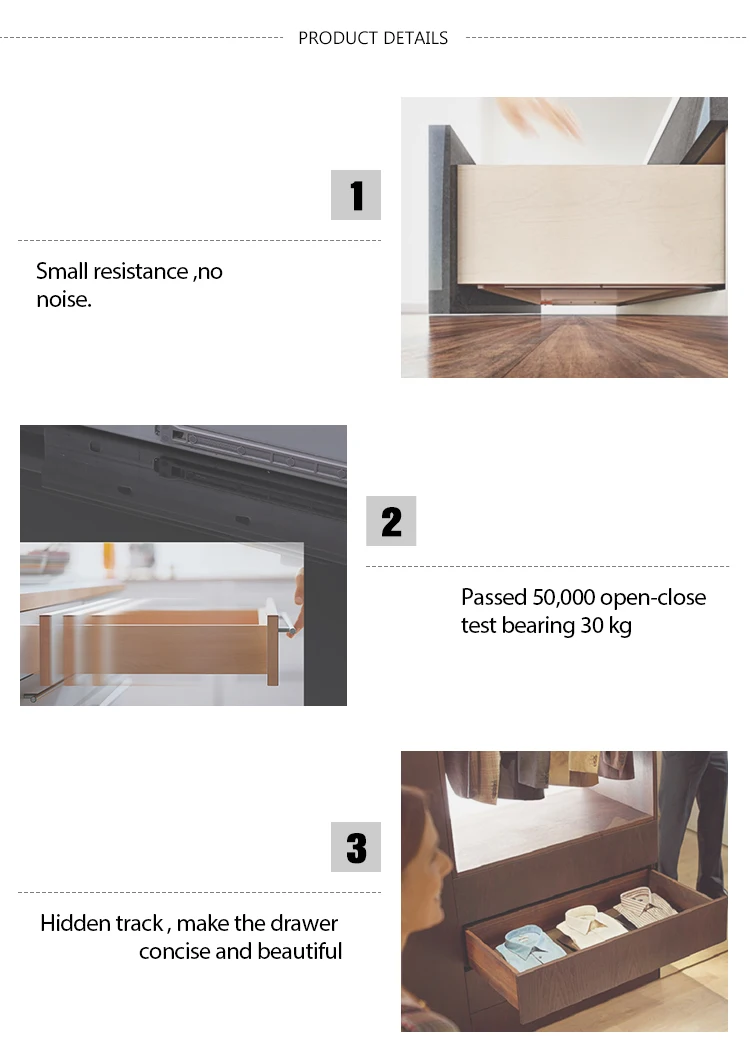 Mepla Triple Extension Soft Close Heavy Duty Plastic Parts Full ...