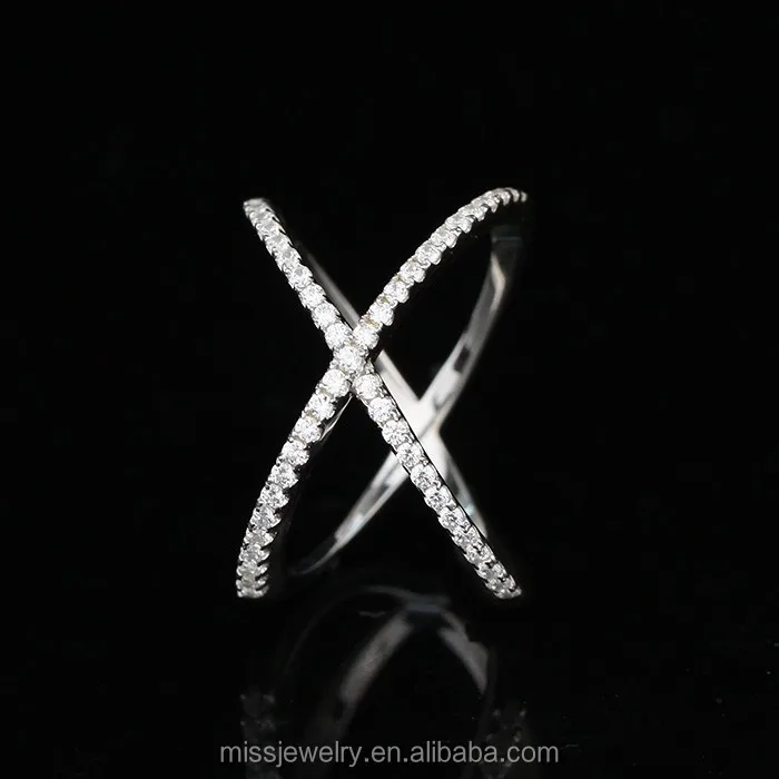 5925 Silver Cross Ring With Clear Zircon - Buy Cross Ring,5925 Silver ...