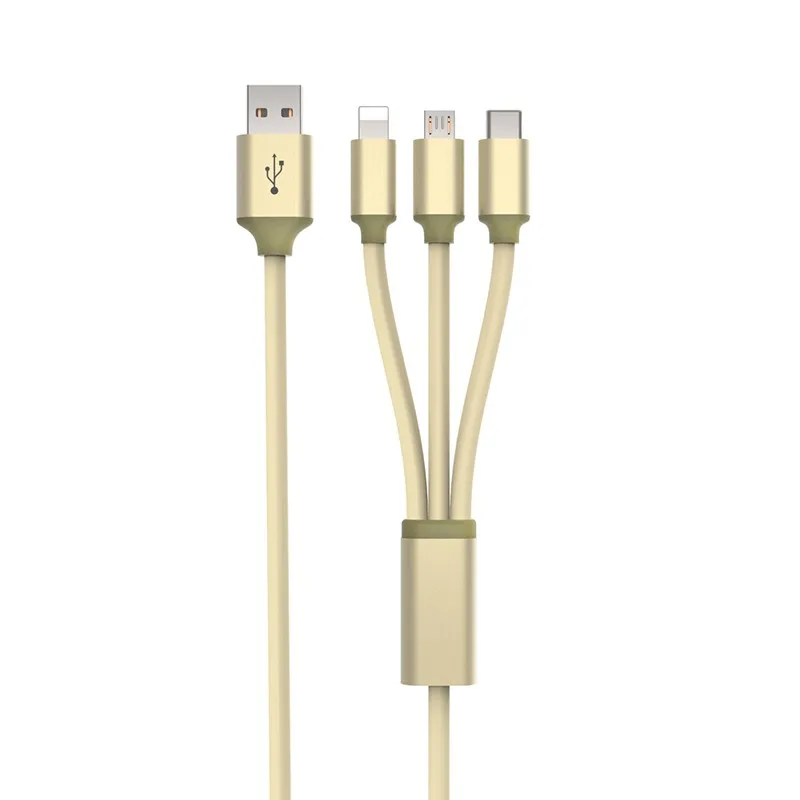 Usb Cable,3 In1 Multi-function Durable Tpe Micro Usb Charging Cable ...