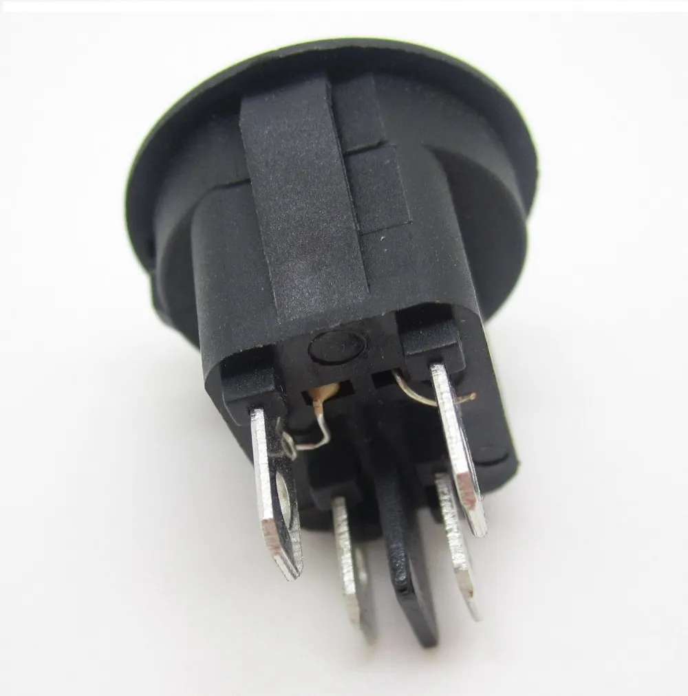 6A 250VAC DPST on OFF 4 Pin Round Rocker Switch T85 - DAIER