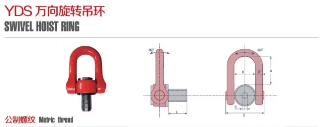 Wind Generator Hoist Ring / Lifting Sling Swivel Lifting Eye Bolt ...