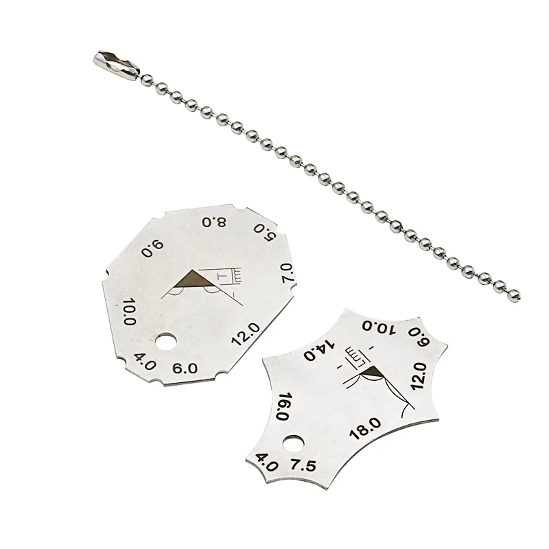 2pcs Chain Set Welding Gauge Key Weld Surface Joint Inspection Measure ...