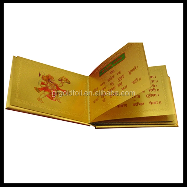 24k Gold Foil Hindu Books Best Gift Gold Foil Holy Book - Buy Gold Foil ...