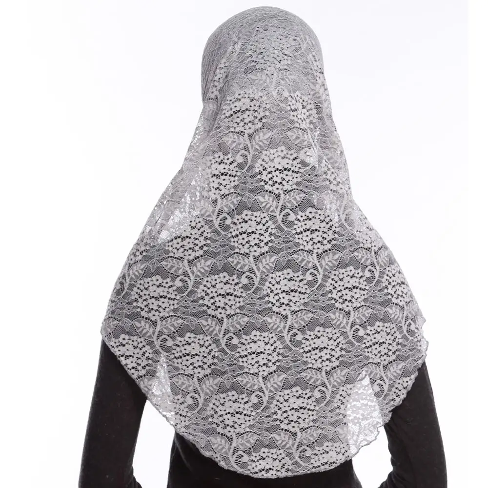 Muslim Lace Two Peices Hijab Islamic Fashion Hijab Hs105 - Buy Lace Two ...