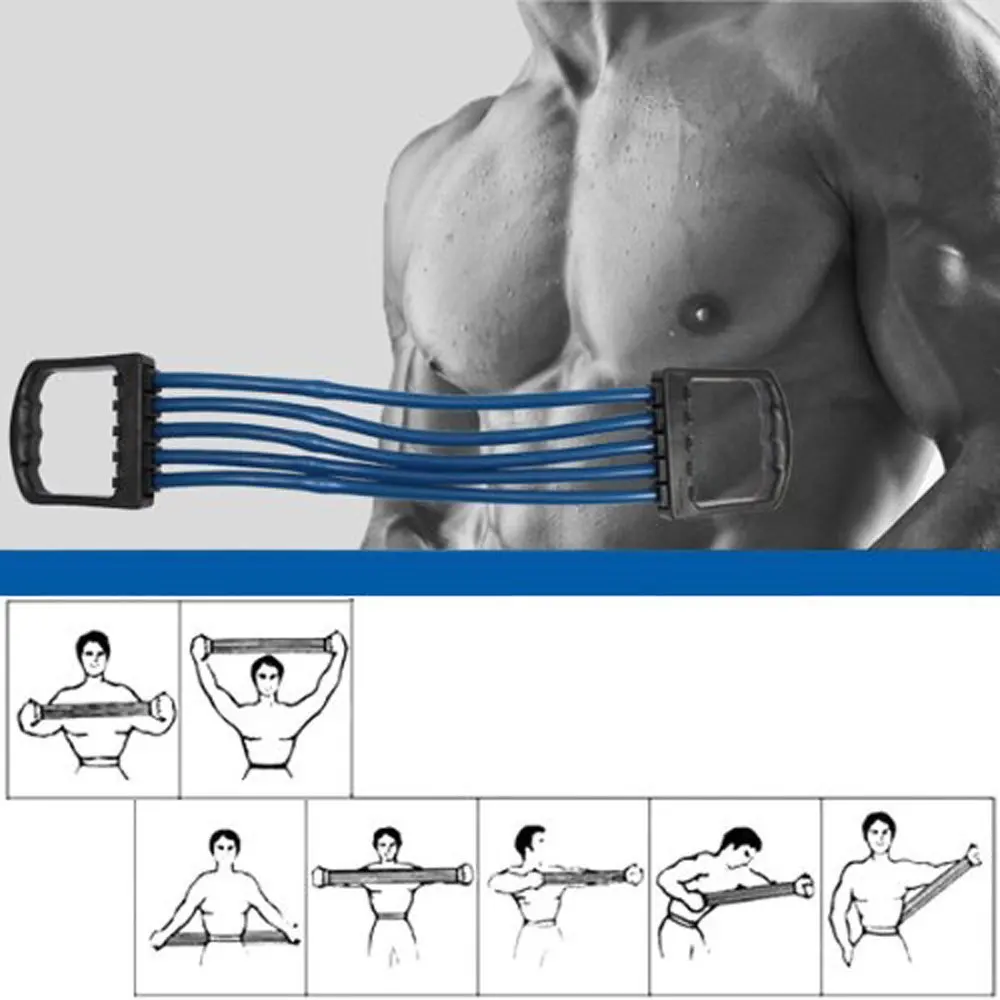 Adjustable Strength Trainer Chest Expander 3 Resistance Bands - Buy ...