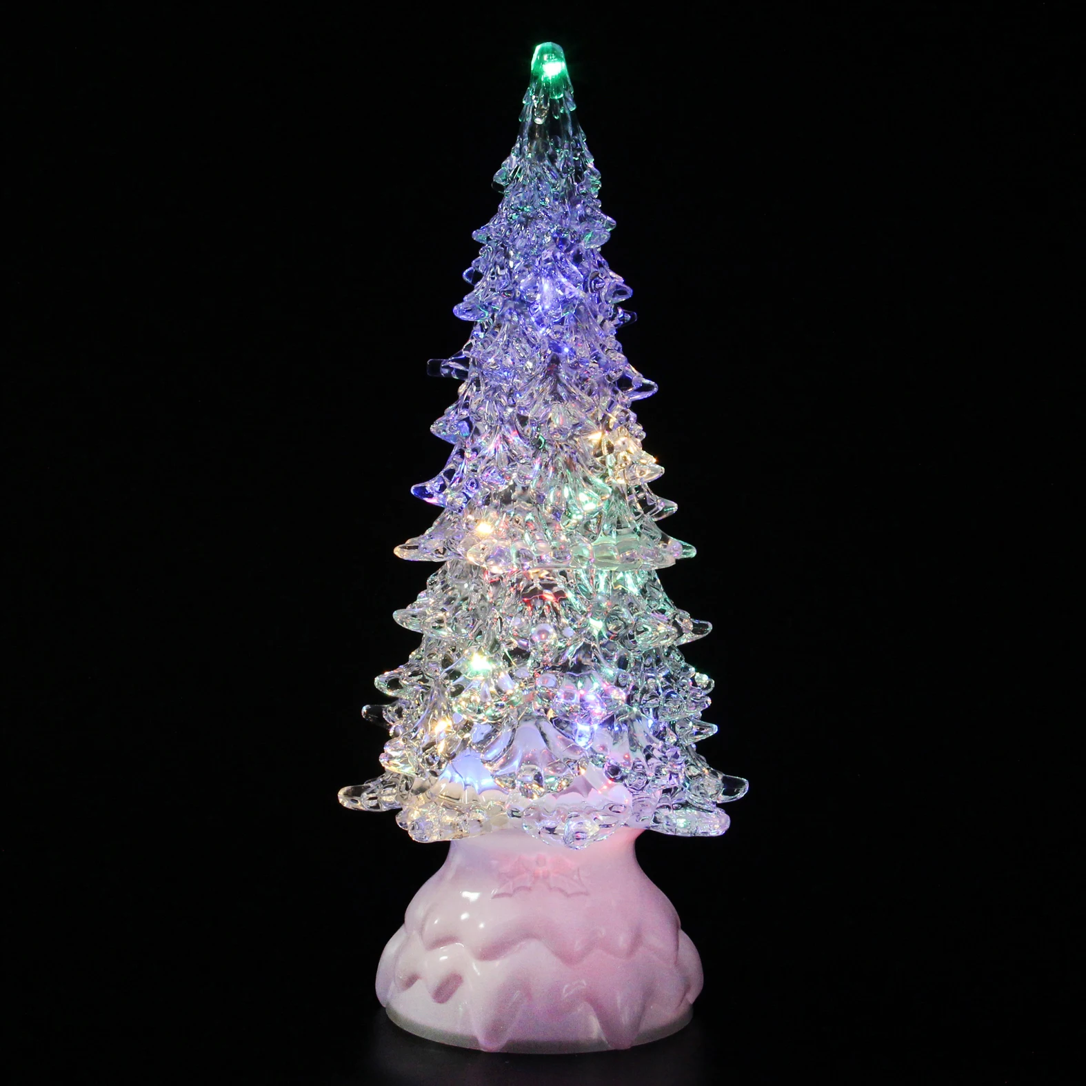 Led Table Top Light Rotating Christmas Tree Ornaments Personalized ...