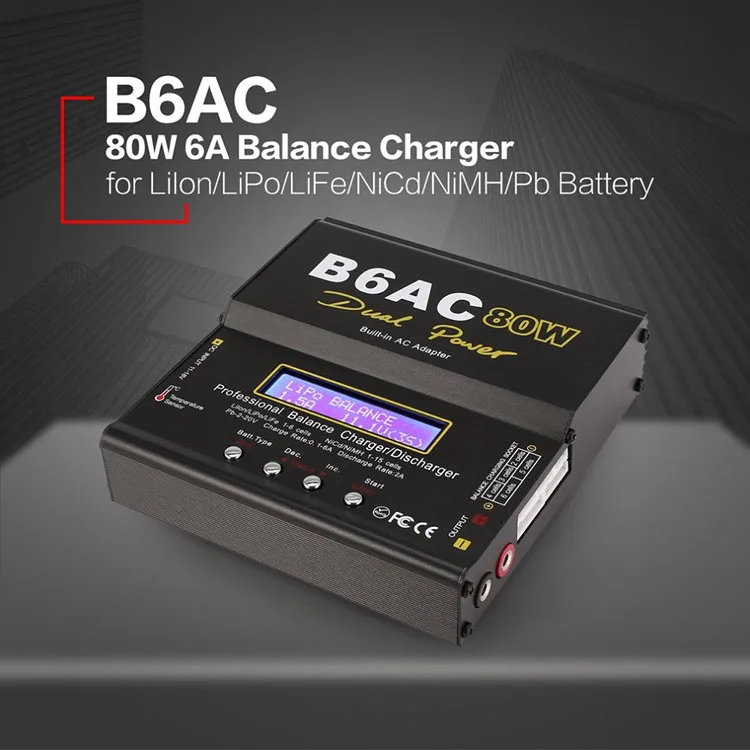 IMAX B6AC 80W Dual Power Charger for RC Car & Drone Batteries