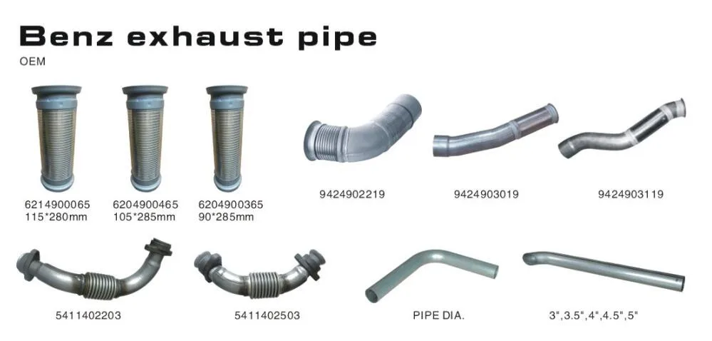 Truck Muffler Silencer Part Exhaust Flexible Pipe 9424903119 For Benz ...