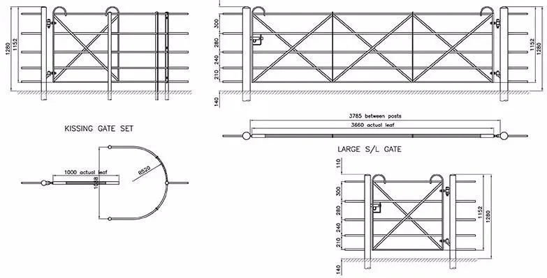 Welded Mesh Farm Gates Wire-filled Tube 12 Foot Hot Dipped Galvanized ...