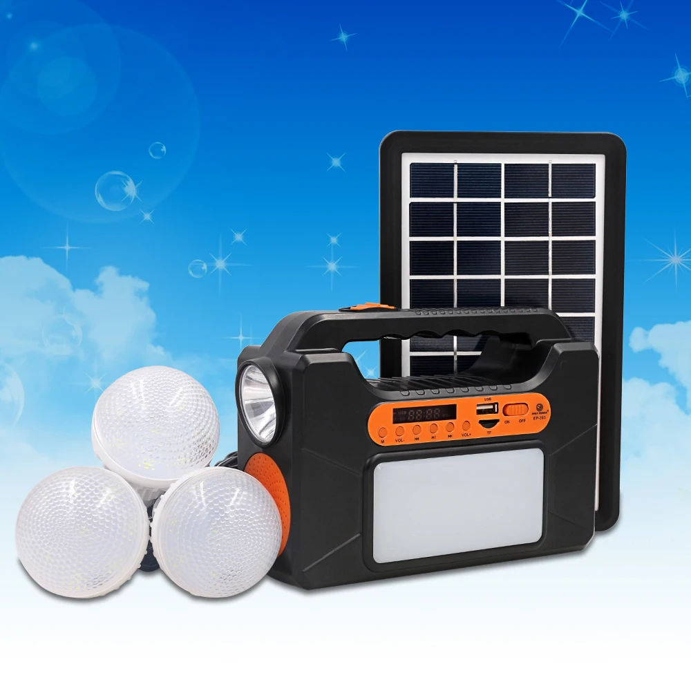 Solar Power Panel Rechargeable For Wireless Speaker With Torch And ...