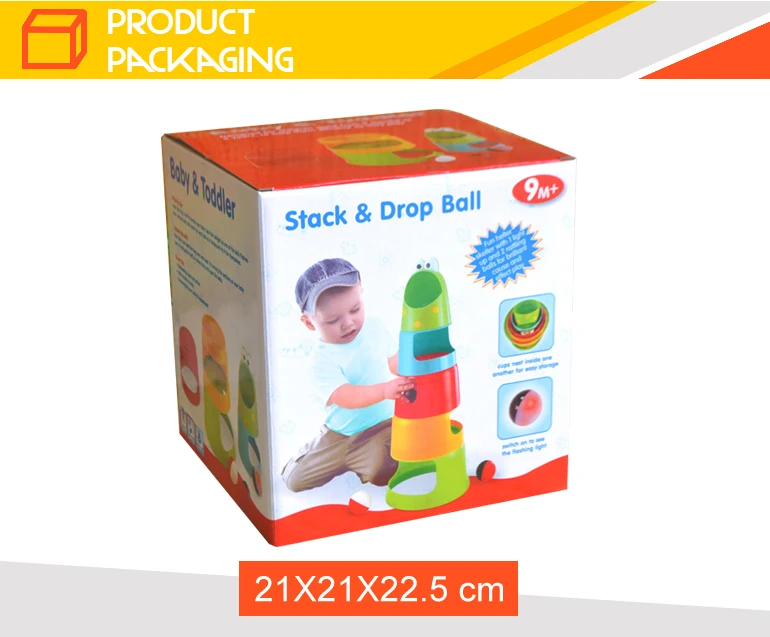 Educational Baby Toys Baby Plastic Stack Cup Toys With Drop Ball ...
