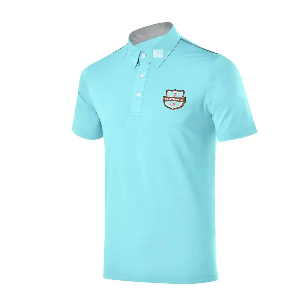 Men's Polyester Golf Polo Shirt Dry Fit Sports T Shirt Golf Apparel ...
