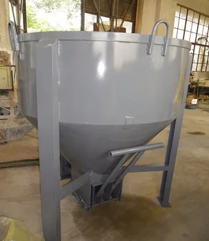 Equipment Construction Crane Round Concrete Bucket 1m3 Cap - Buy ...