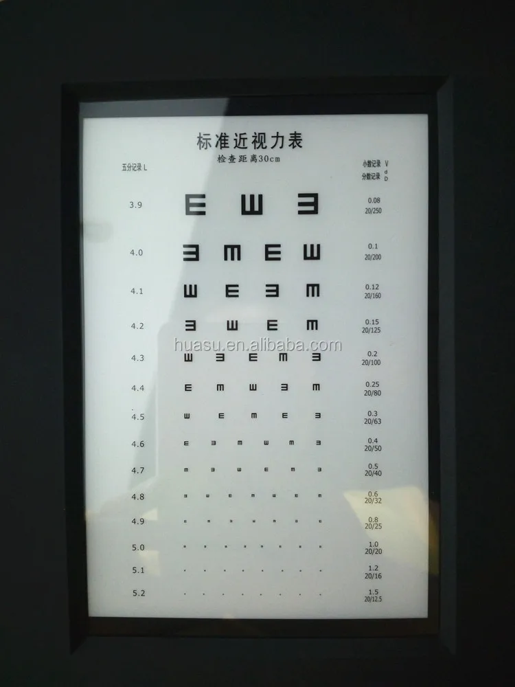 Optometry Near Visual Acuity Chart Ophthalmic Vision Chart Tester - Buy ...