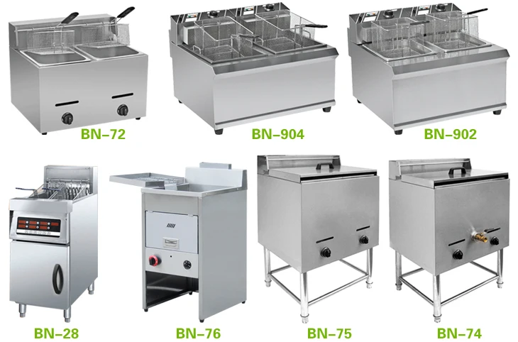 Stainless Steel Gas Deep Fryer/gas Fryer Machine/ Foshan Factory 2-tank ...