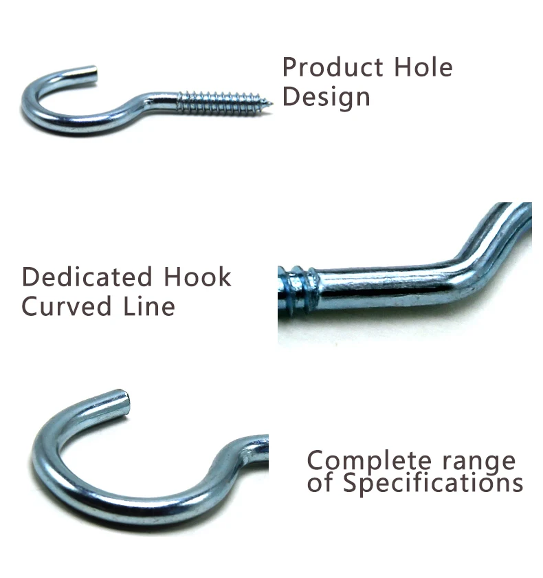 Zinc Plated Metal Hook Screw Self-tapping Screw Hook - Buy Screw Hook ...