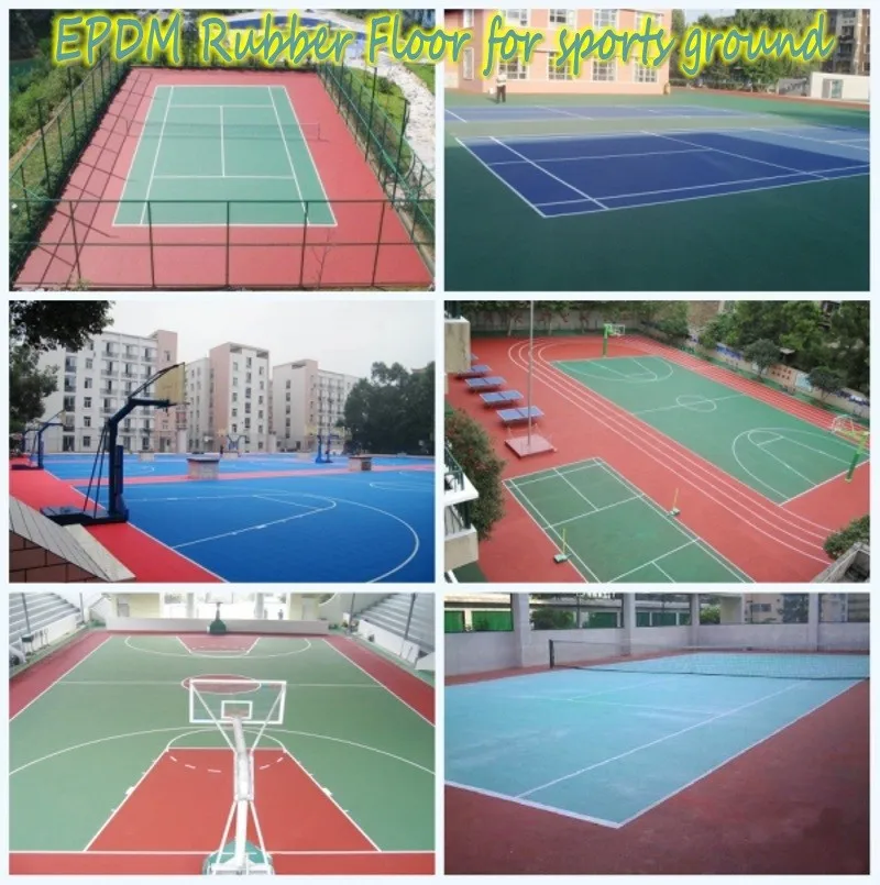 Tennis Court Floor Cover with EPDM & SBR Granules - Durable PU Binder ...