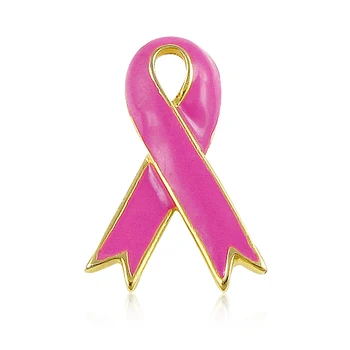 Metal Cancer Awareness Ribbon Lapel Pins With Enamel Colors - Buy ...