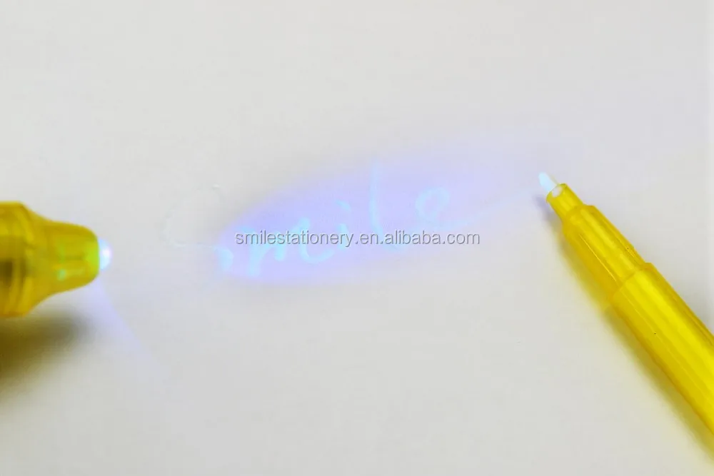 High Quality Promotional Magic Invisible Ink Pen with UV Light