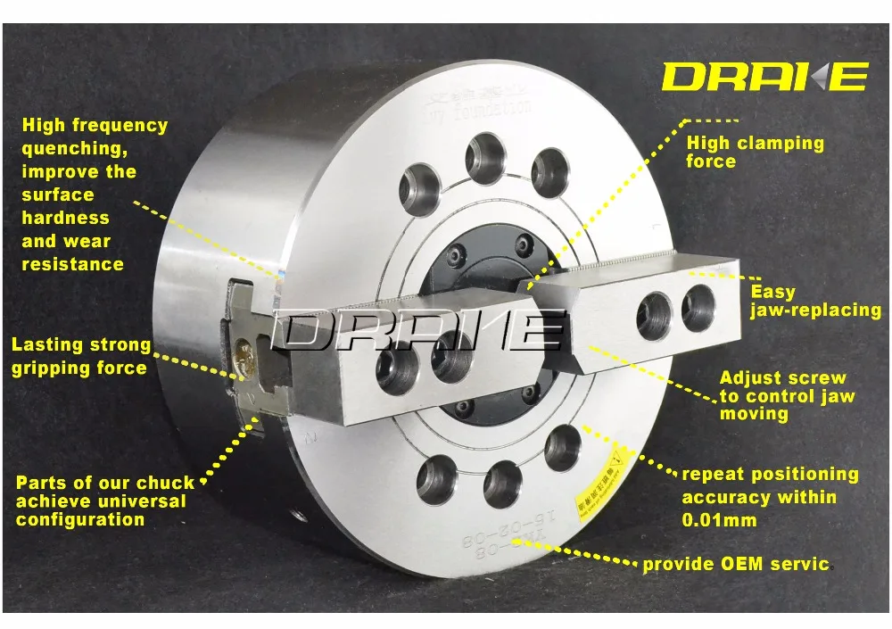 2 Jaw Open-center Hydraulic Clamping Lathe Chucks For Cnc Wood Turning ...