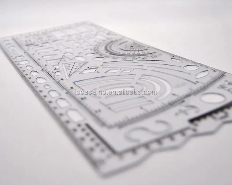 Tactical Plan Map Drawing Stencil Marker Ruler - Durable PVC Multi ...