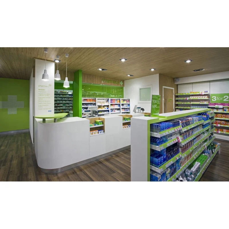 Lux Customized Medical Store Interior Design Pharmacy Shop Display ...