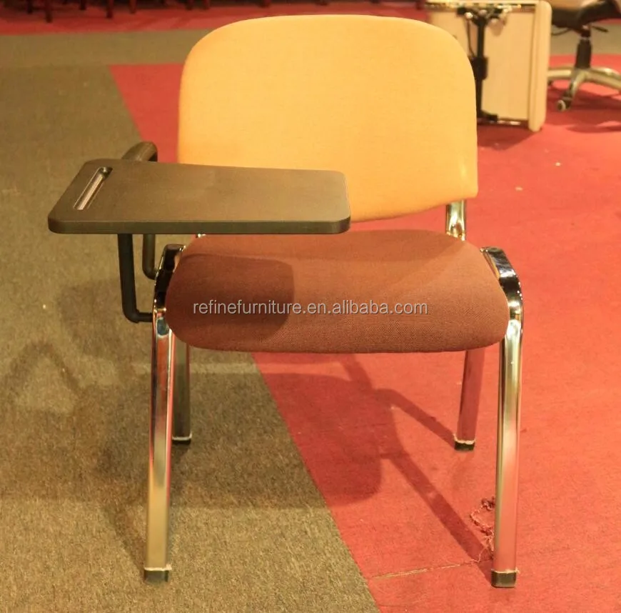 Modern Fabric Stackable Training Chair With Writing Tablet For College ...