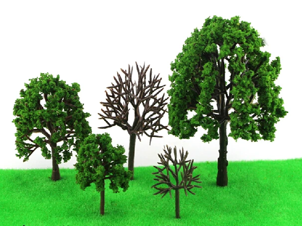 1/100 Miniature Architecture Plastic Scale Trees for HO Scale