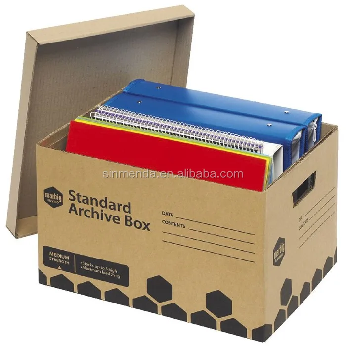 Custom Size Archive Storage Corrugated Files Document Packaging Carton ...