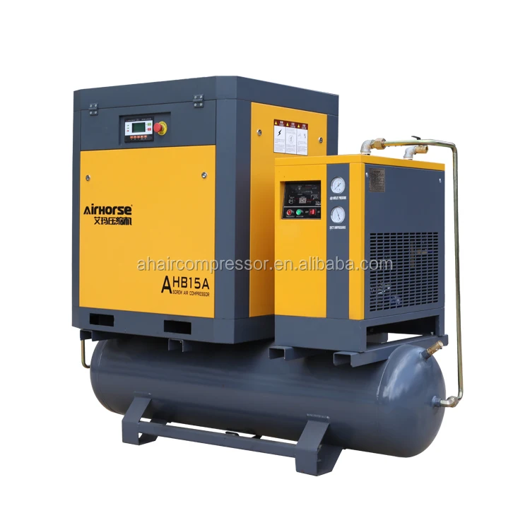 Screw Type 11kw Rotary Screw Air Compressor Combined With Dryer And ...