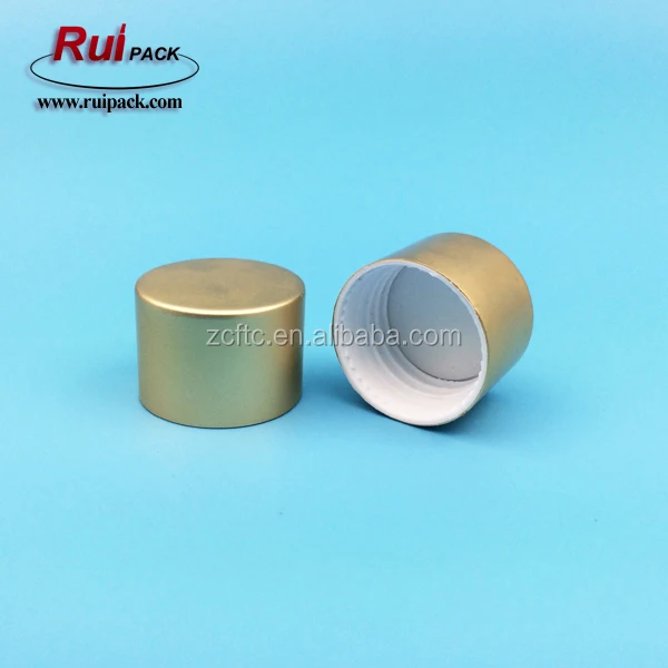 24/410 Metal Screw Top Gold Metalized Bottle Aluminum Plastic Caps ...