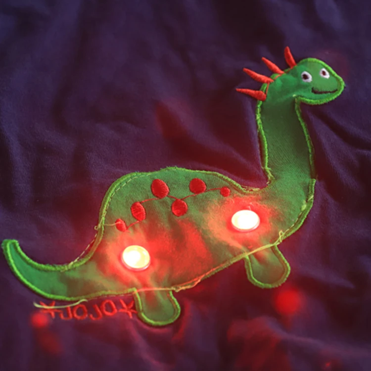 Cartoon Kids Electro Luminescent Flashing Dri Fit T Shirt Led Light T ...