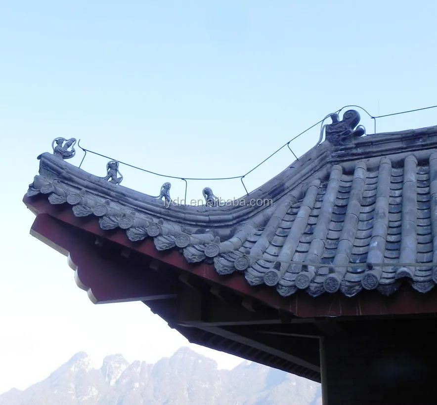 Dragon and Phoenix Roof Figures - Durable Chinese Tiles