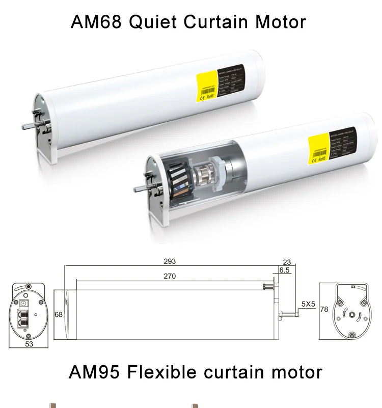 Electric Blind Motor Diy Automatic Curtain Retractable Motorized Smart ...
