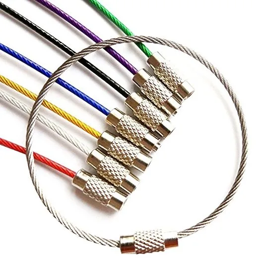 Stainless Steel String Wire Luggage Tag Loops Key Ring - Buy Wire Key ...
